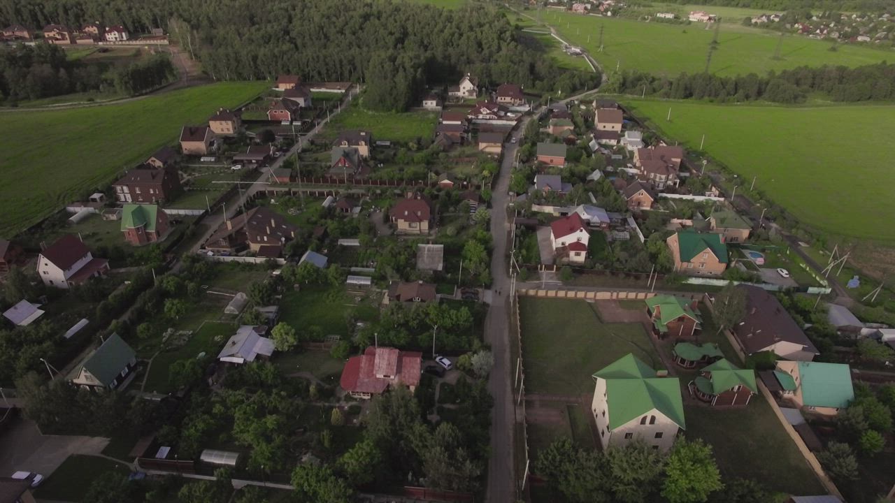 Flying over the Russian countryside - Free Stock Video