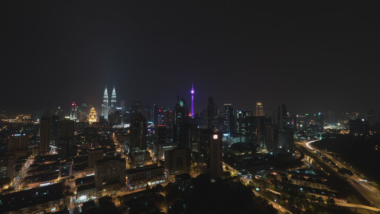 Lights across the city in Malaysia - Free Stock Video