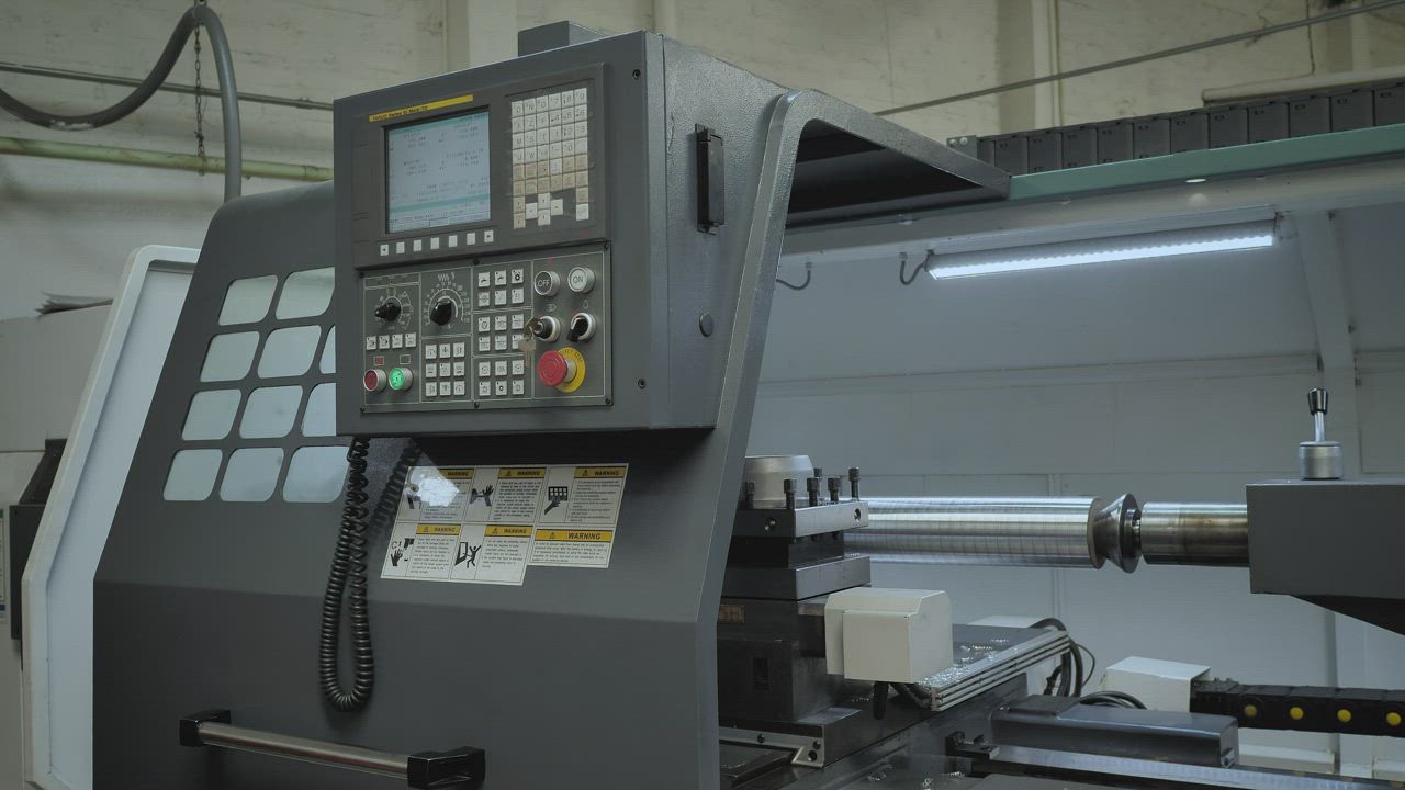 Industrial cutter and its control panel - Free Stock Video