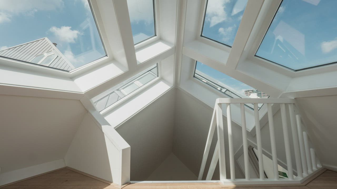 Clouds through a house window - Free Stock Video