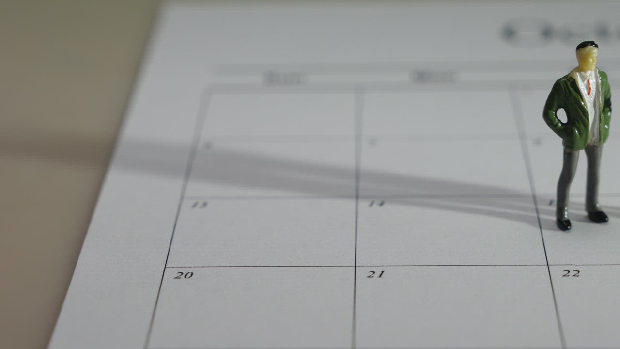 Figures on a calendar - Free Stock Video