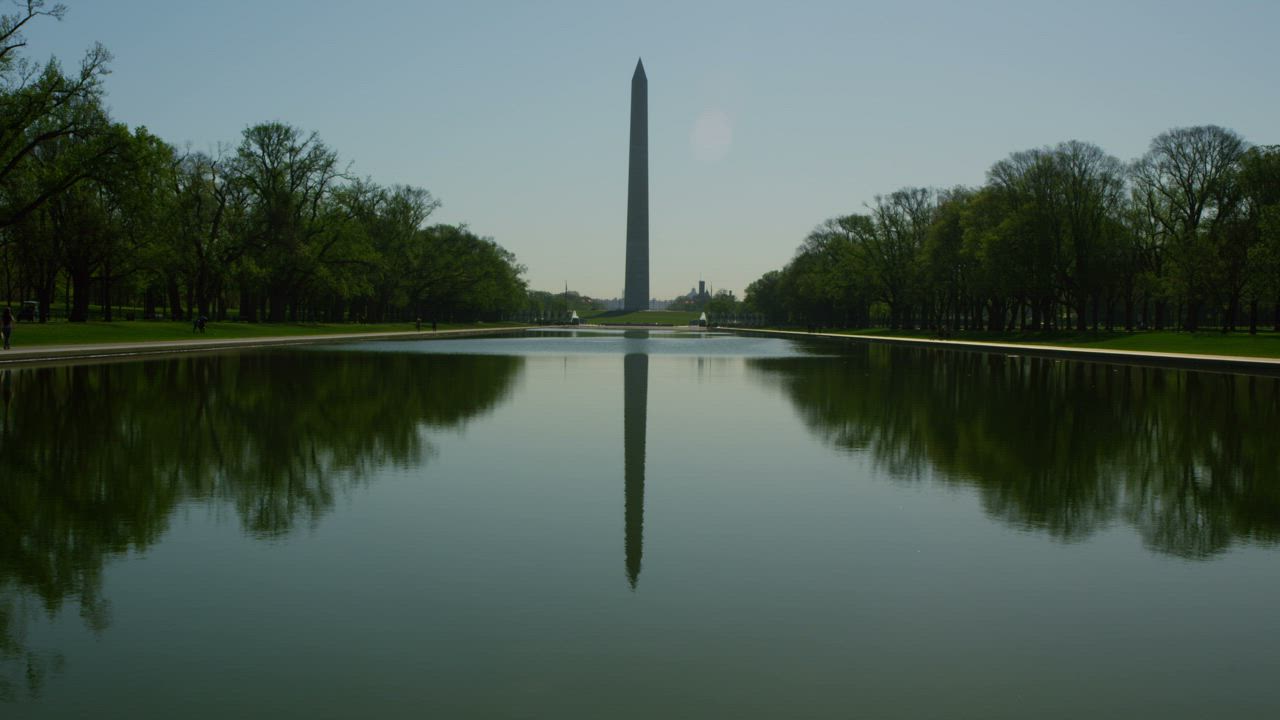 Reflection of the Washington Monument - Free Stock Video