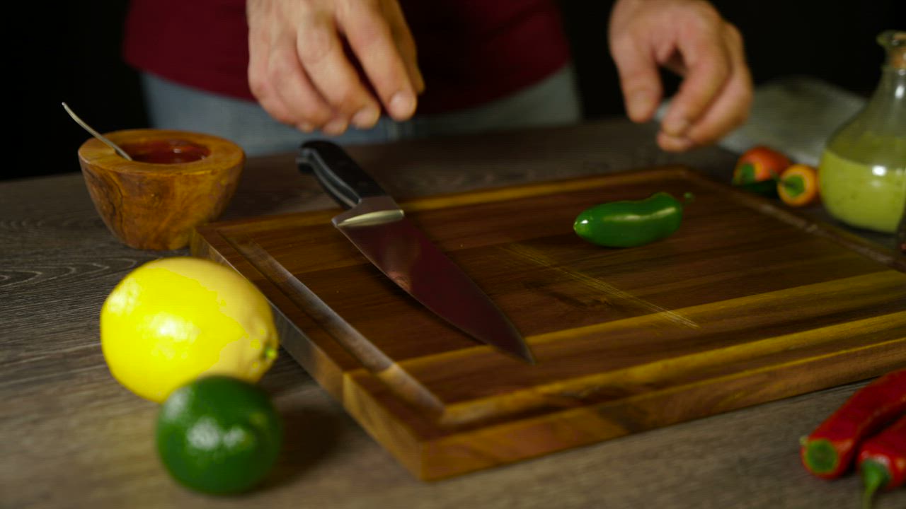 Chopping up a Jalapeno - Free Stock Video