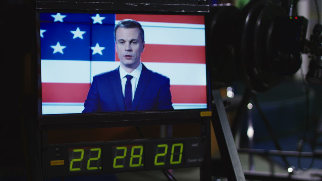 Screen monitor in a recording studio - Free Stock Video