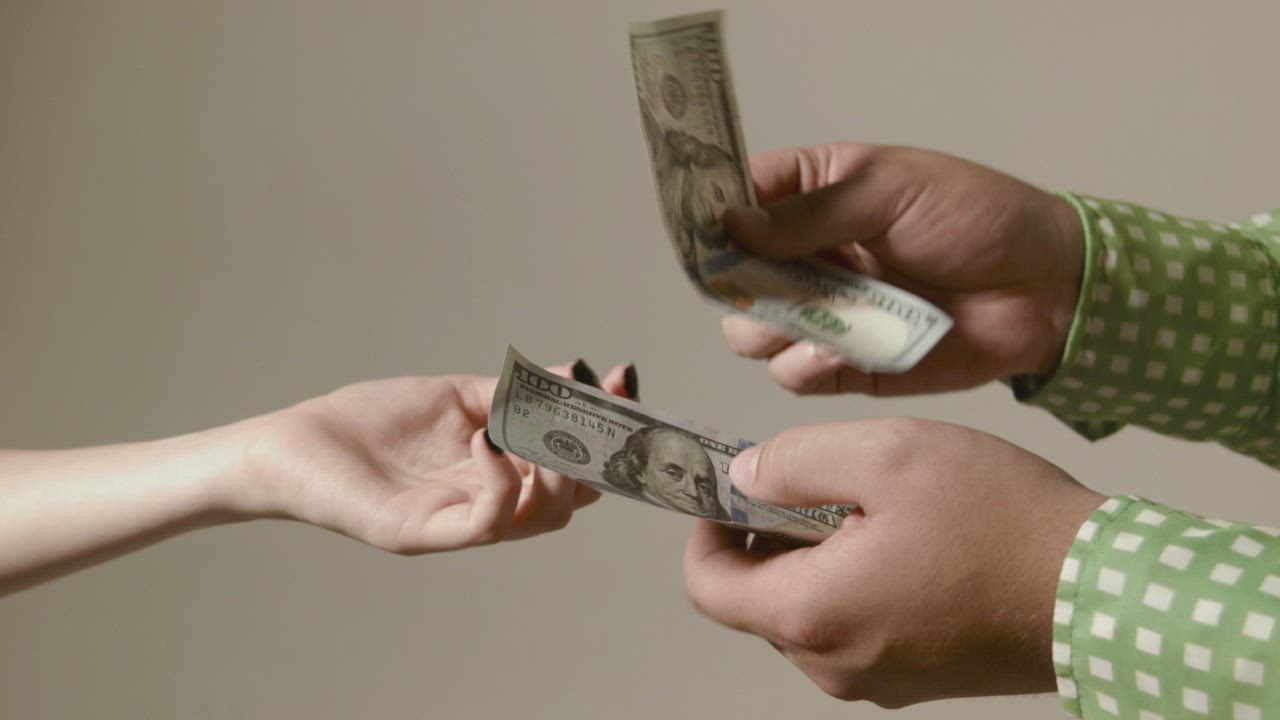 Hands demanding more money - Free Stock Video