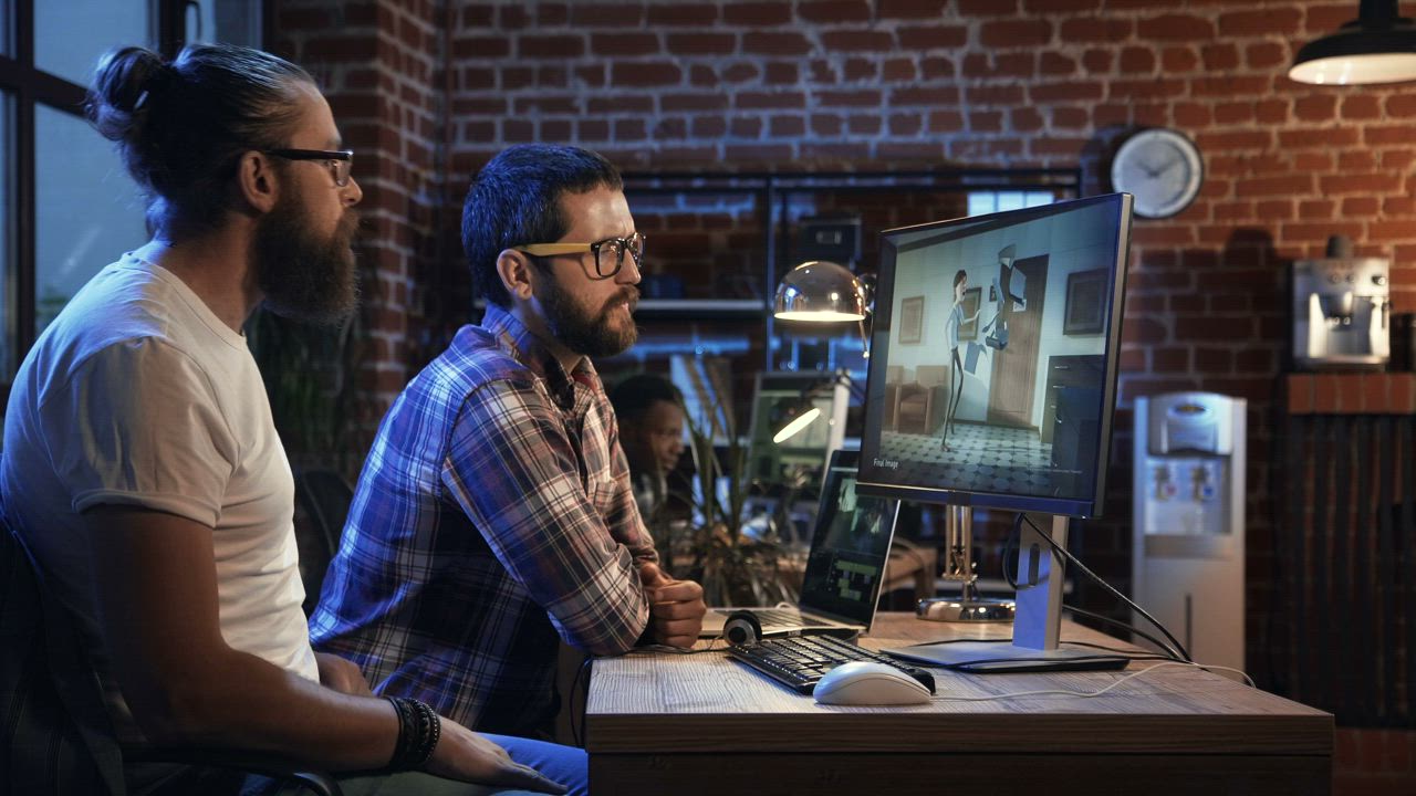 A couple of man working on the computer - Free Stock Video