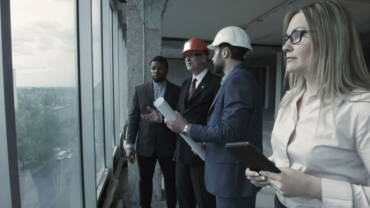 Selling a construction project to business man - Free Stock Video