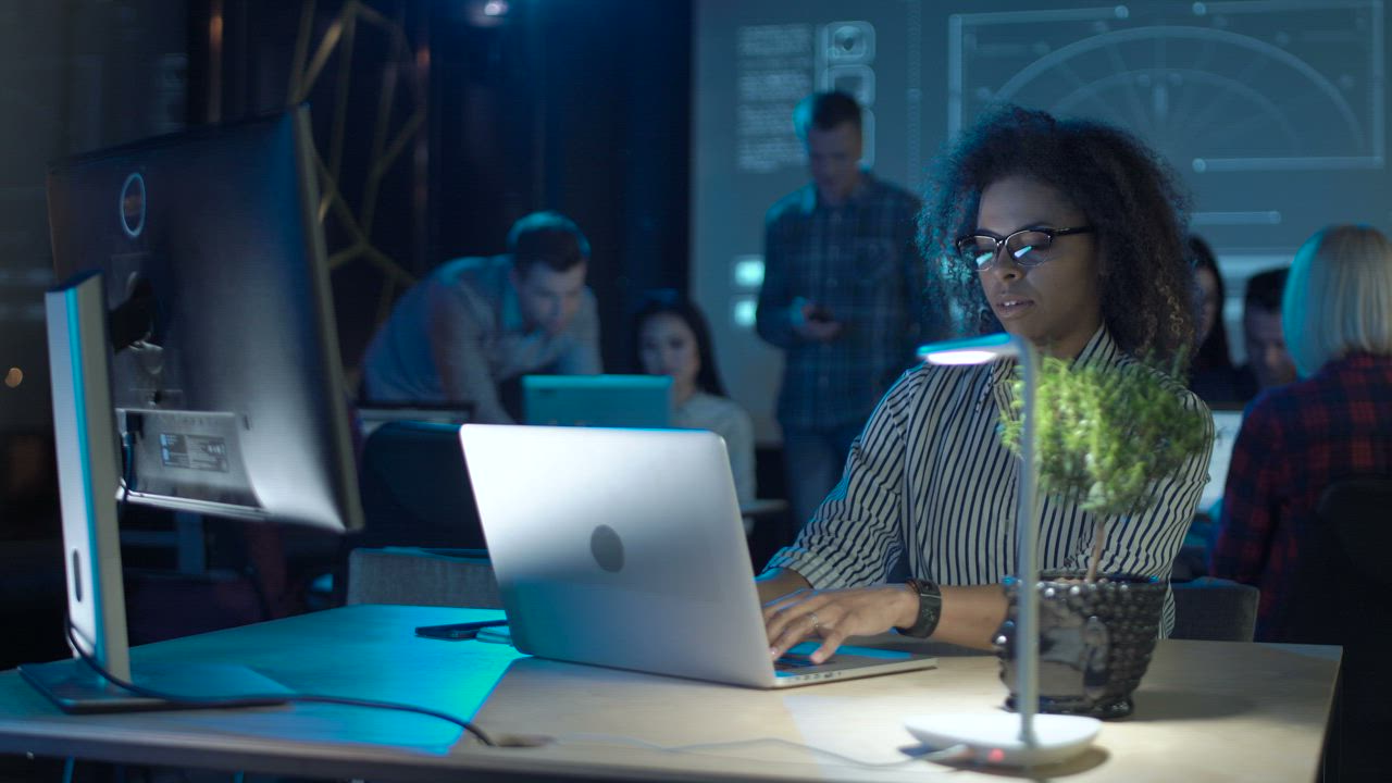 Exhausted woman closing the laptop - Free Stock Video