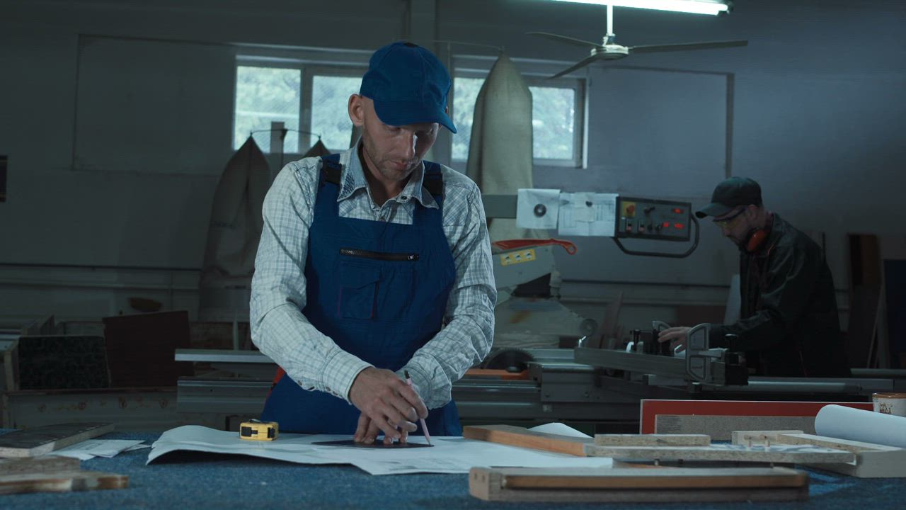 Portrait of a man working on the table - Free Stock Video