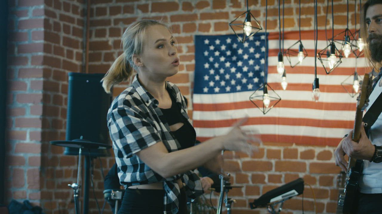 Music band having a conflict - Free Stock Video