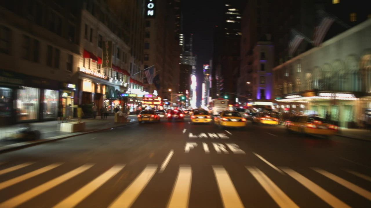 Times Square late at night - Free Stock Video