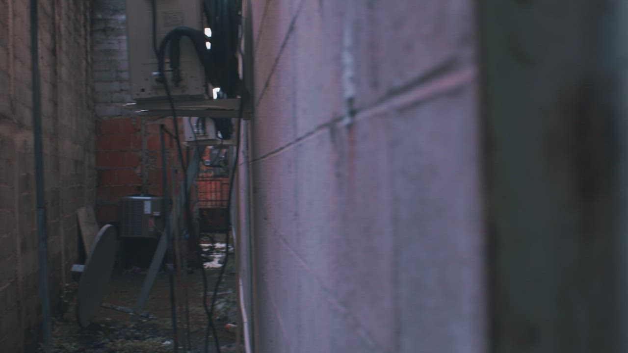 Service alley of a building - Free Stock Video