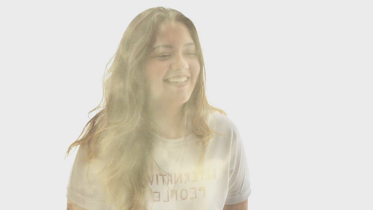 Double exposure video of a woman and a waterfall - Free Stock Video