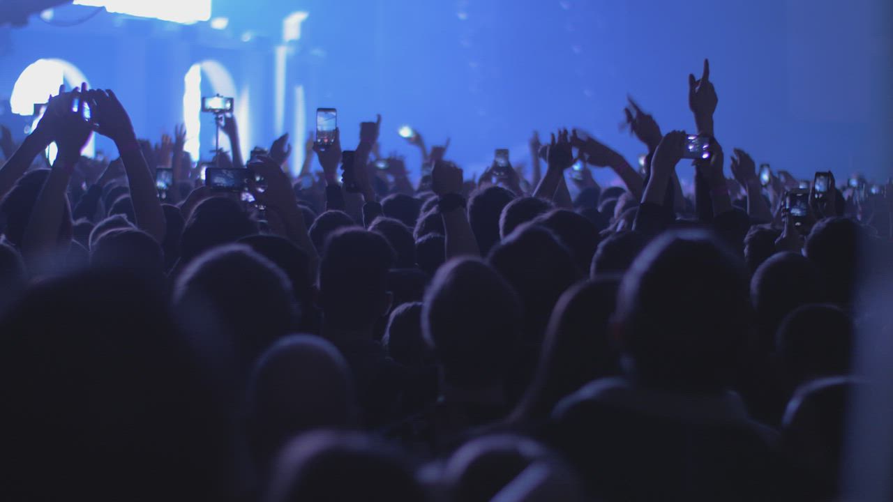 Packed concert hall - Free Stock Video
