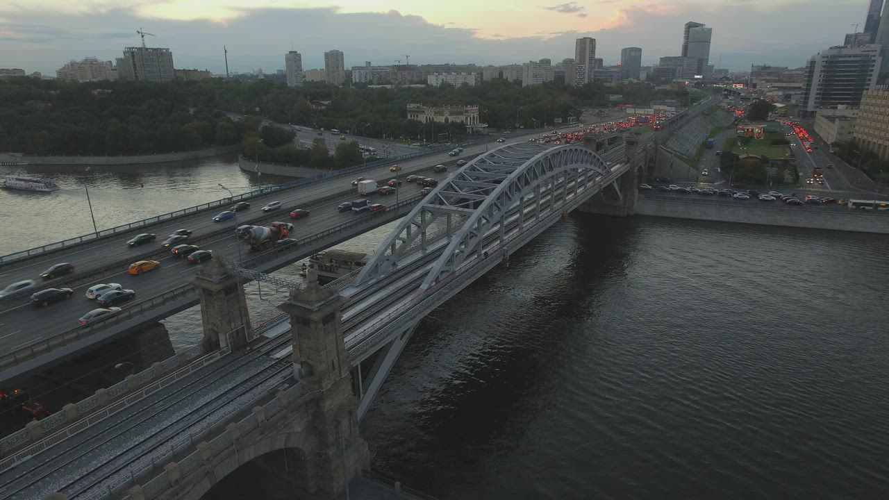 Two bridges side by side - Free Stock Video