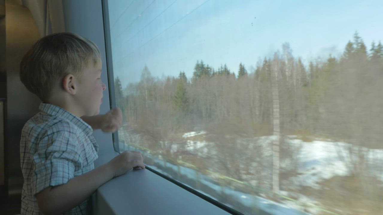 Watching the world go by from a train - Free Stock Video