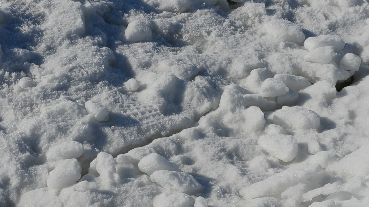 Thick ice covering the ground - Free Stock Video