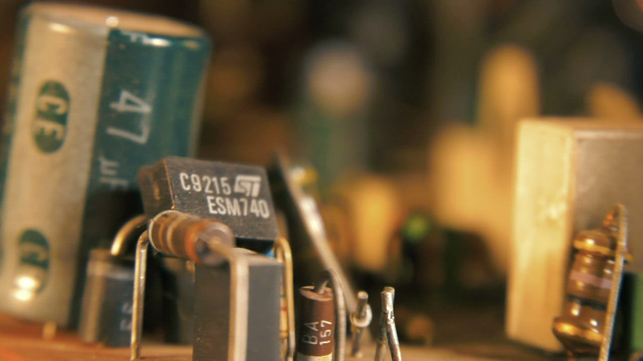 Old pc hardware, macro close up - Free Stock Video