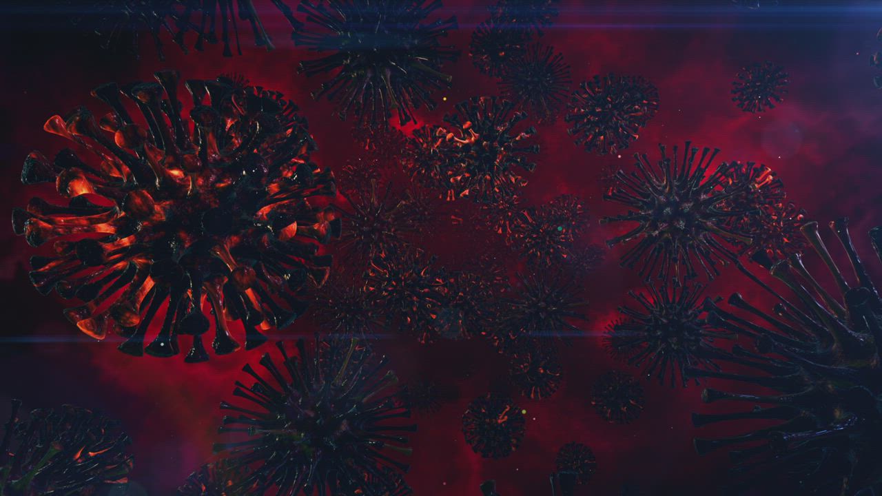 Dark virus traveling through the body - Free Stock Video