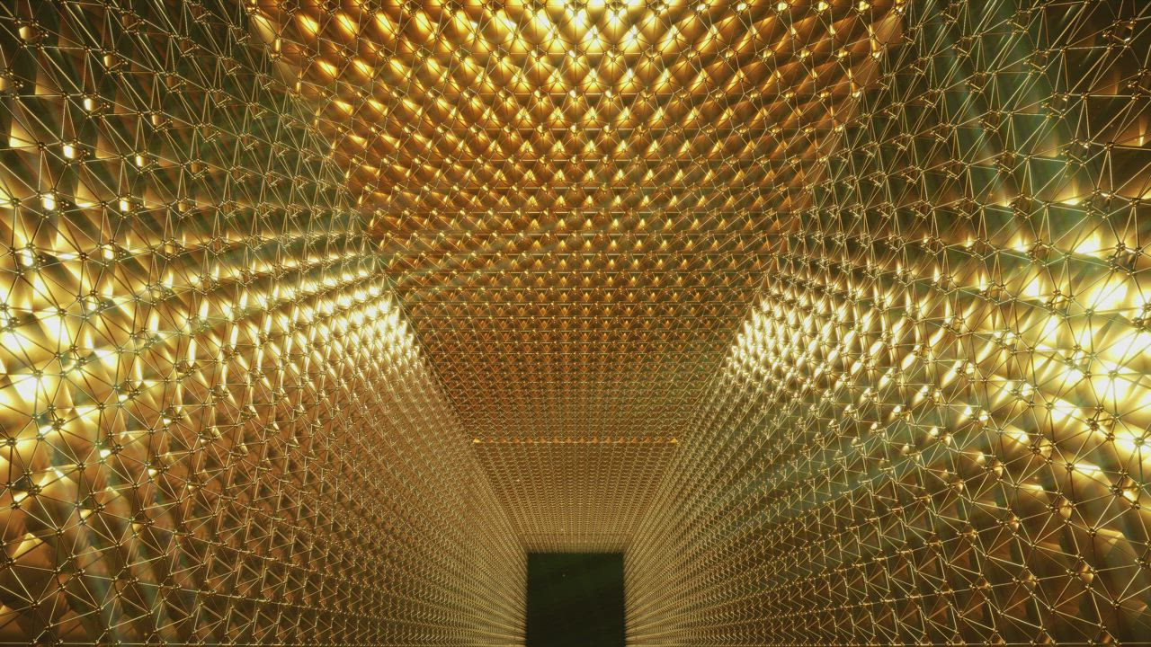 Video loop of an awards hall with gold walls - Free Stock Video