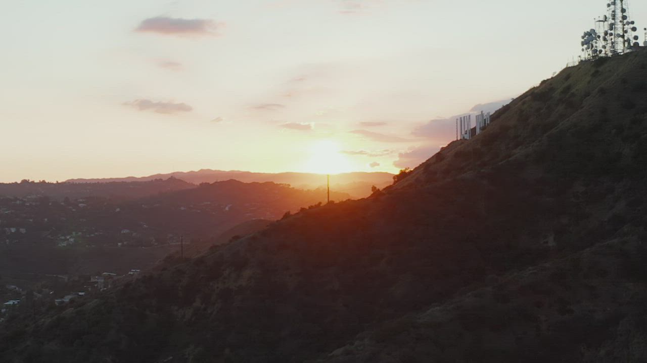 Sunset seen from the Hollywood Hills - Free Stock Video