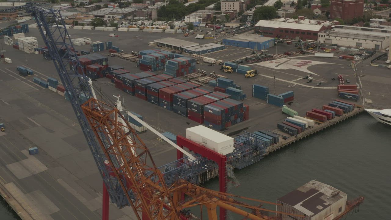 Container area for maritime transport - Free Stock Video