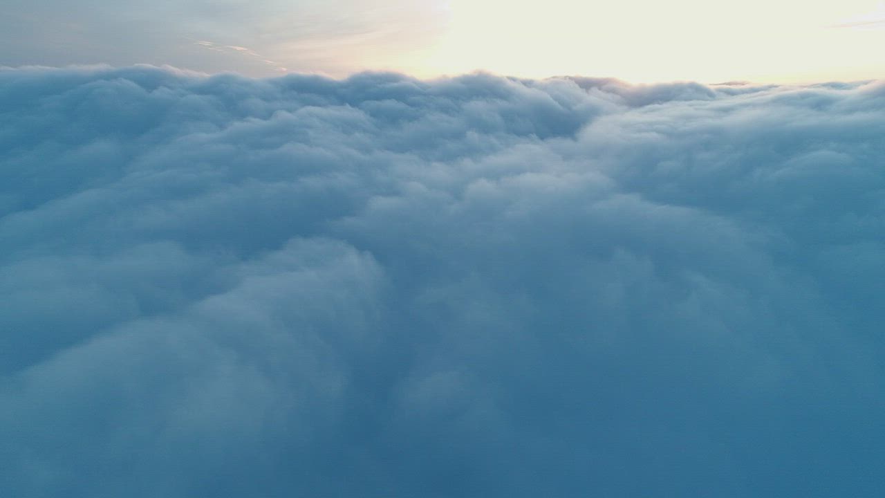 Dense clouds texture, high aerial view - Free Stock Video