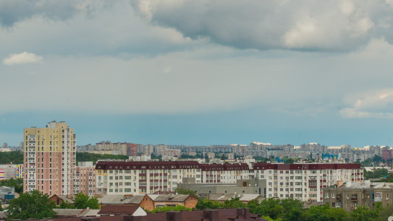 Overview of a city view from a viewpoint - Free Stock Video