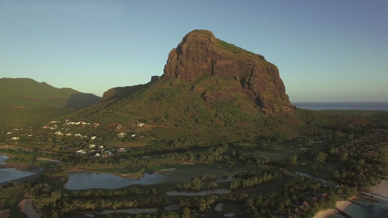 Beautiful rock formation in Mauritius - Free Stock Video