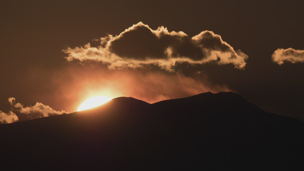 Timelapse of mist and clouds at sunset - Free Stock Video