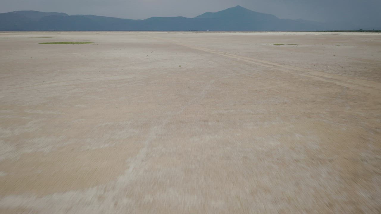Aerial view of a dry lagoon - Free Stock Video