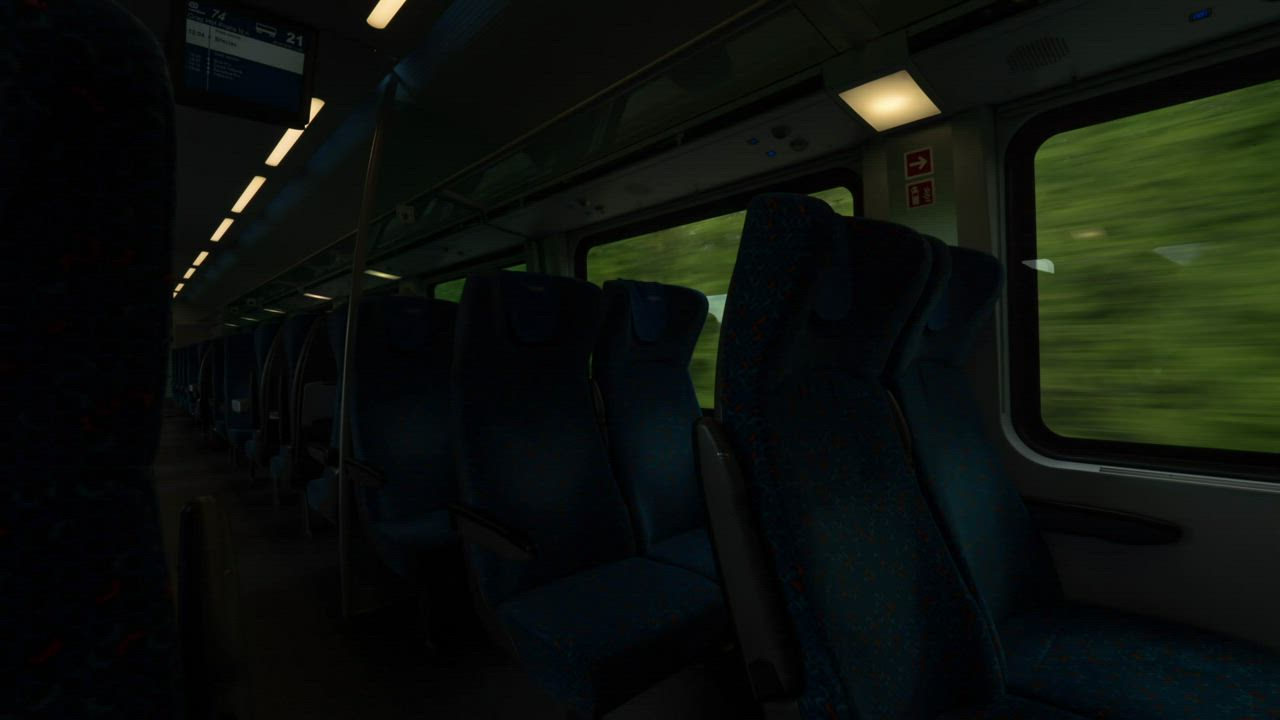 Empty train heading through the country - Free Stock Video
