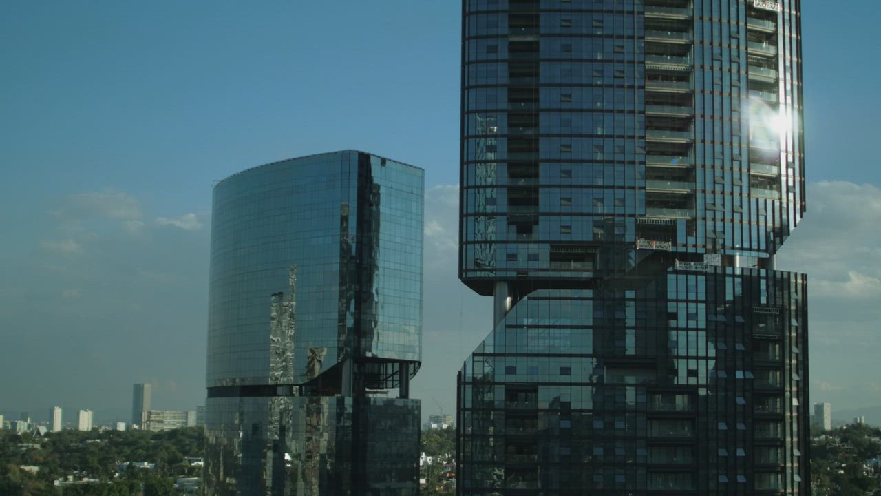 Two corporate buildings of a city - Free Stock Video