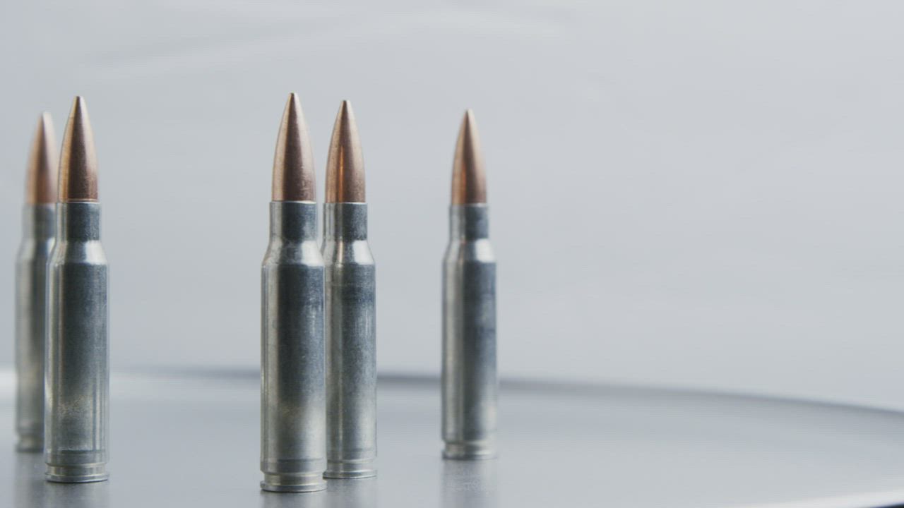 Rotating big bullets on our white background - Free Stock Video