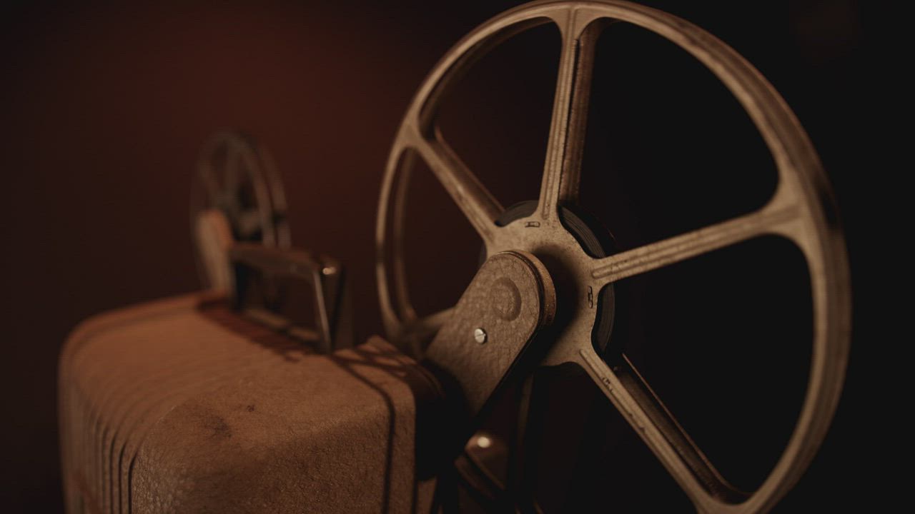 An old film device spinning - Free Stock Video