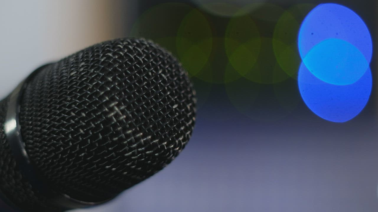 Microphone viewed closely - Free Stock Video