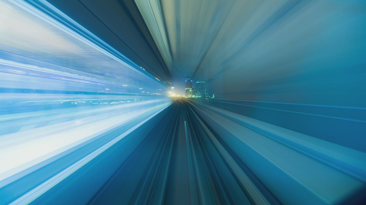 Fast journey in the Dubai metro - Free Stock Video