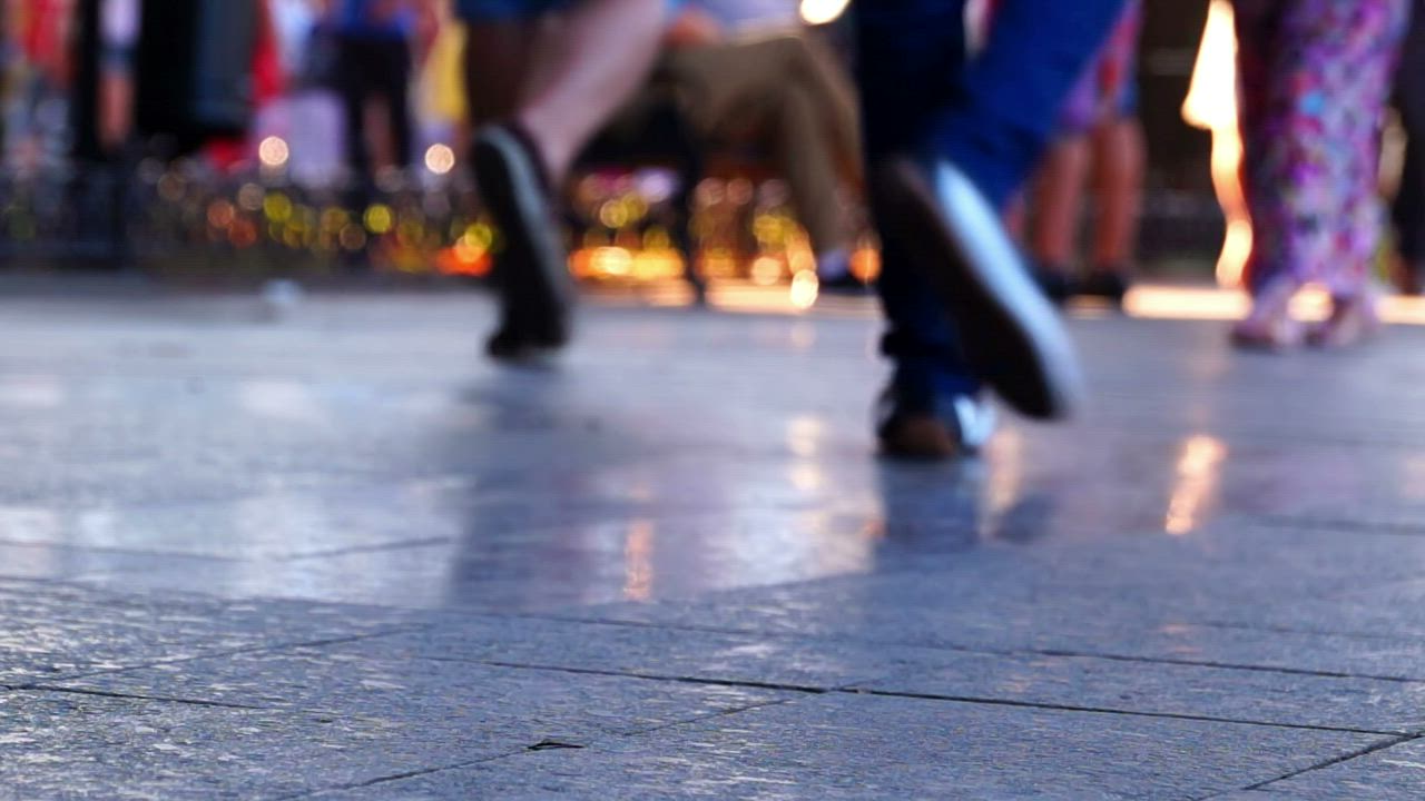 Time lapse of people walking on the sidewalk - Free Stock Video