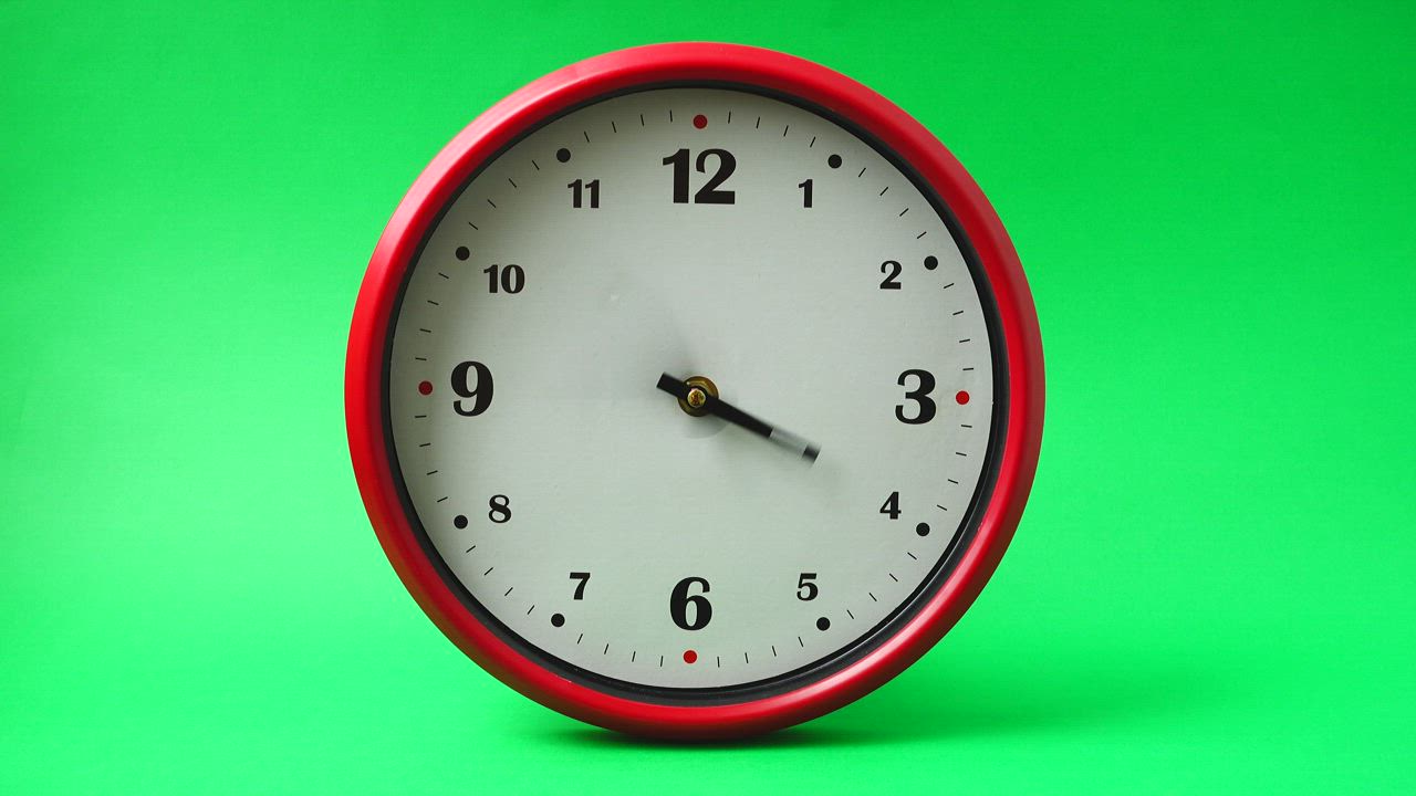 Timelapse of clock hands spinning around - Free Stock Video