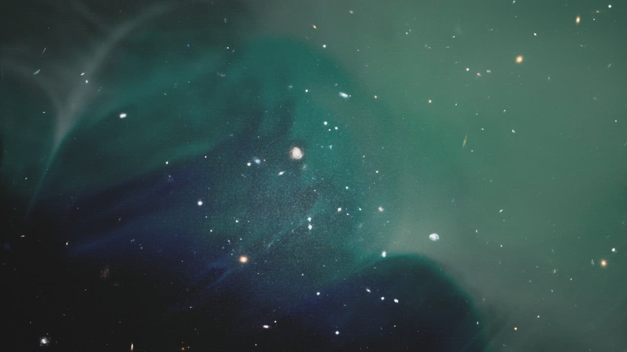 Abstract video of stars in the sky with a video overlay - Free Stock Video