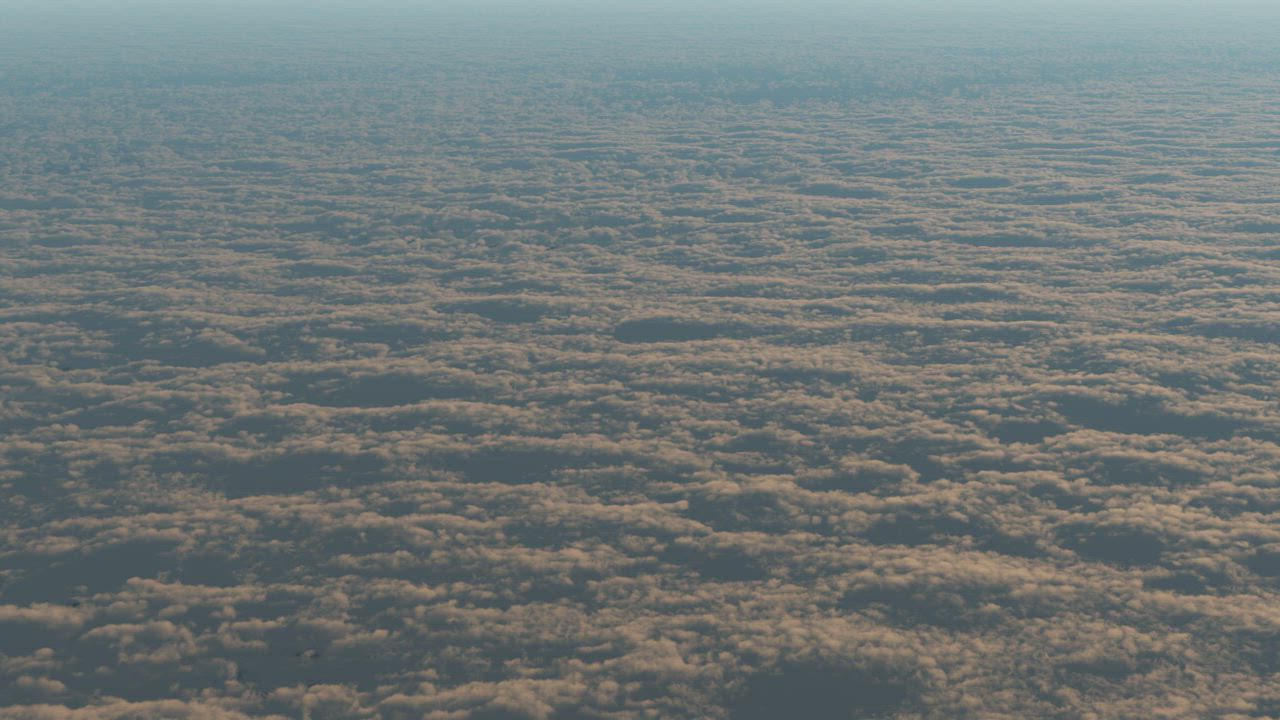 Flying over a layer of small clouds - Free Stock Video