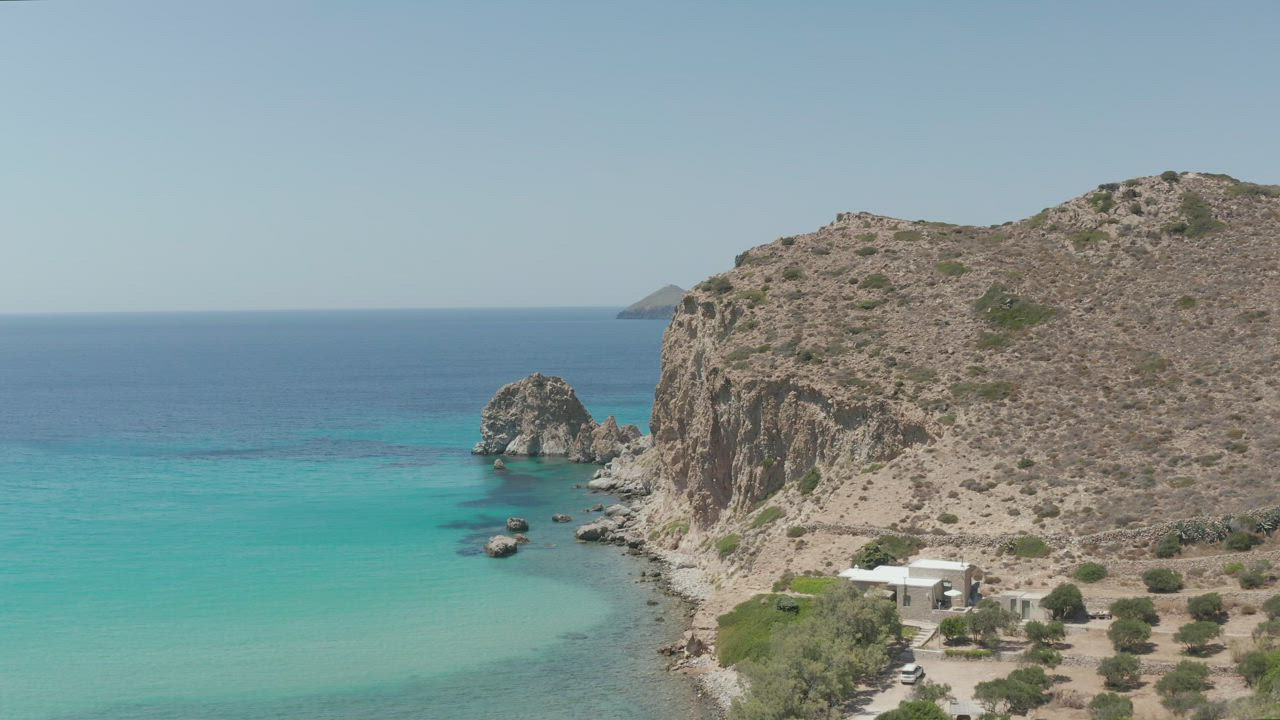 Crystal clear blue water coast in Turkey - Free Stock Video