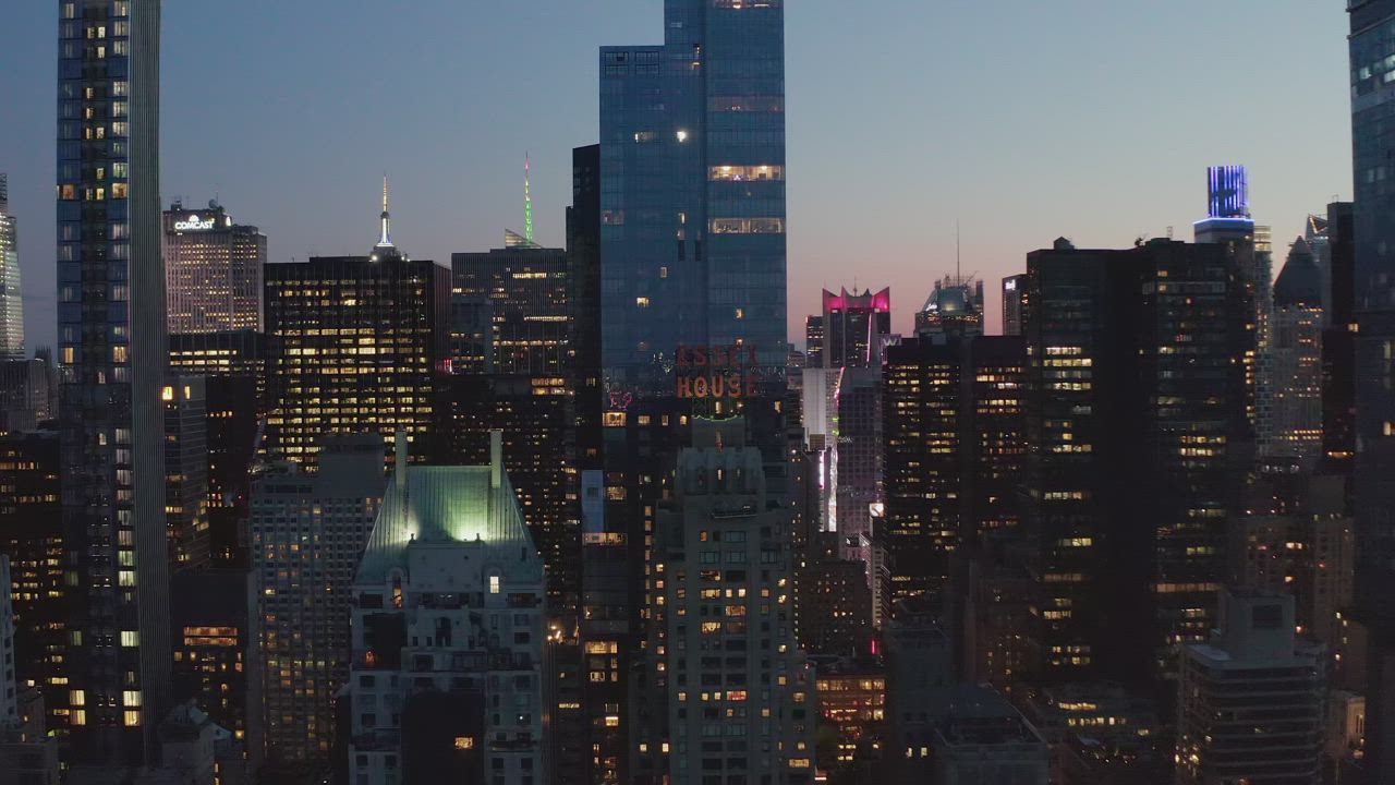 Zoom out shot of buildings and skyscrapers in NYC - Free Stock Video