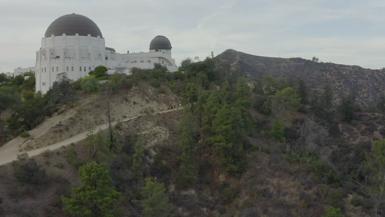 Aerial shot of the observatory on the mountain - Free Stock Video