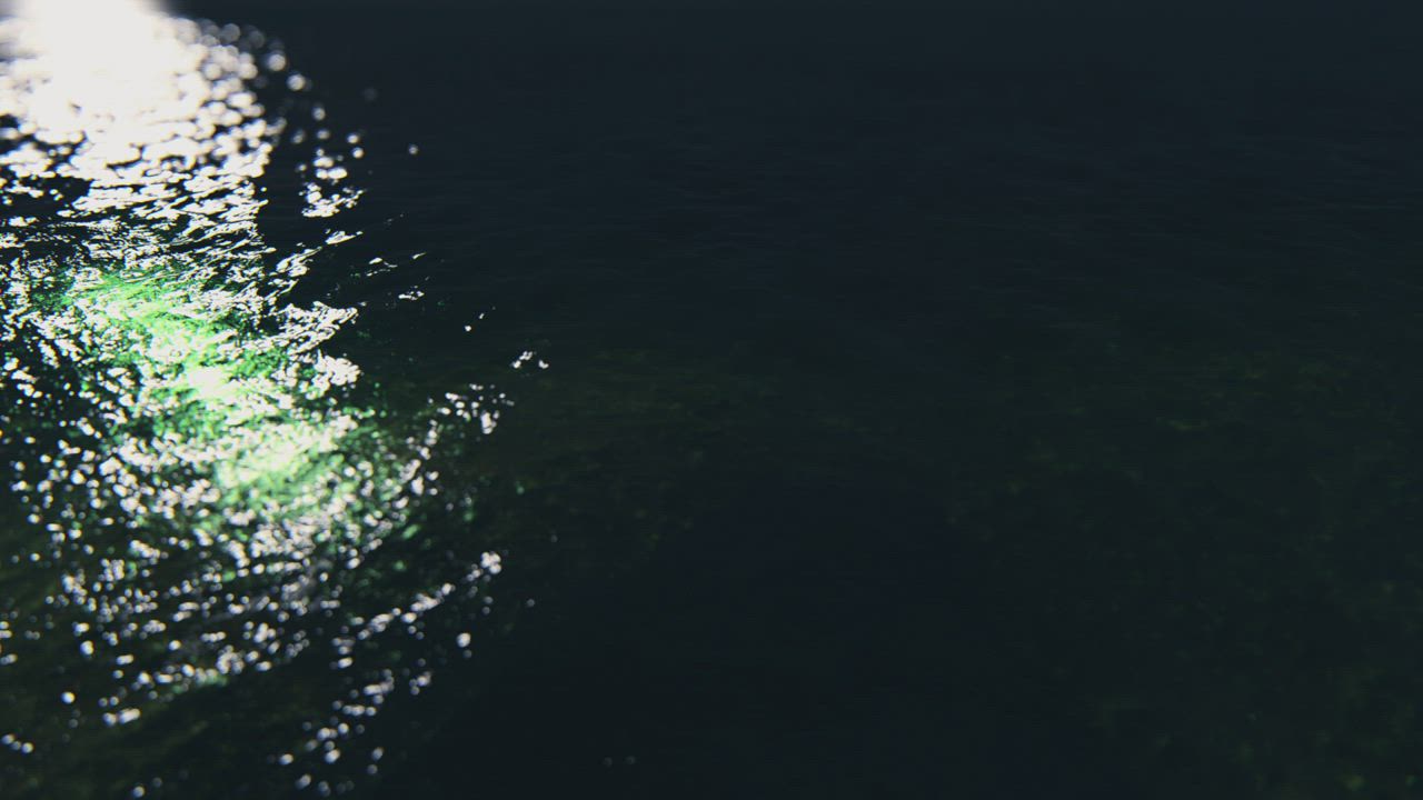 River water texture reflecting light at night - Free Stock Video