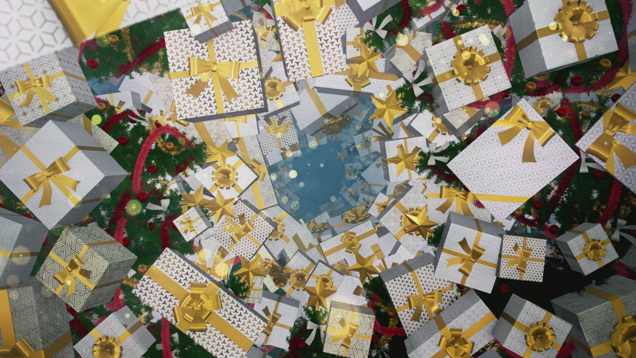 Christmas gifts floating, Christmas concept - Free Stock Video