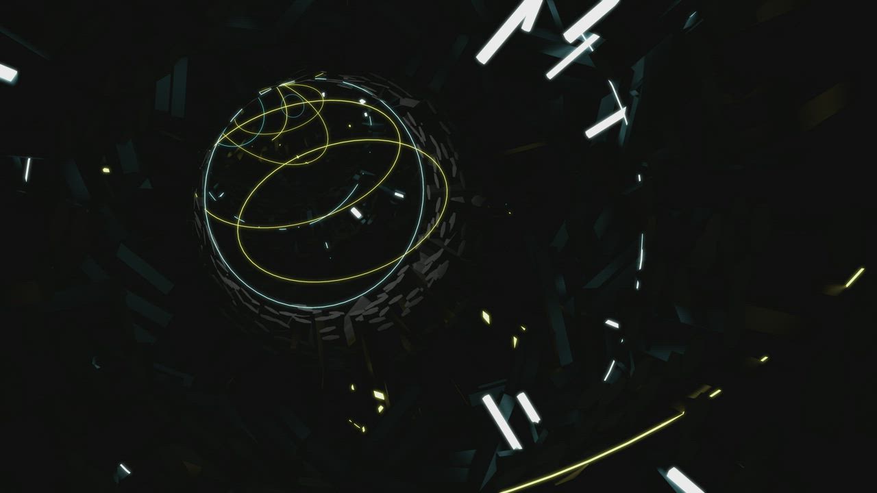 Tunnel of abstract lights, loop video - Free Stock Video