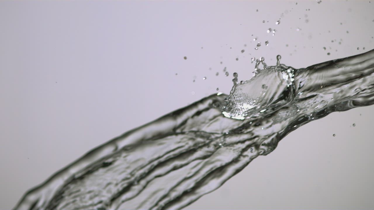 Water splash in ultra slow motion - Free Stock Video
