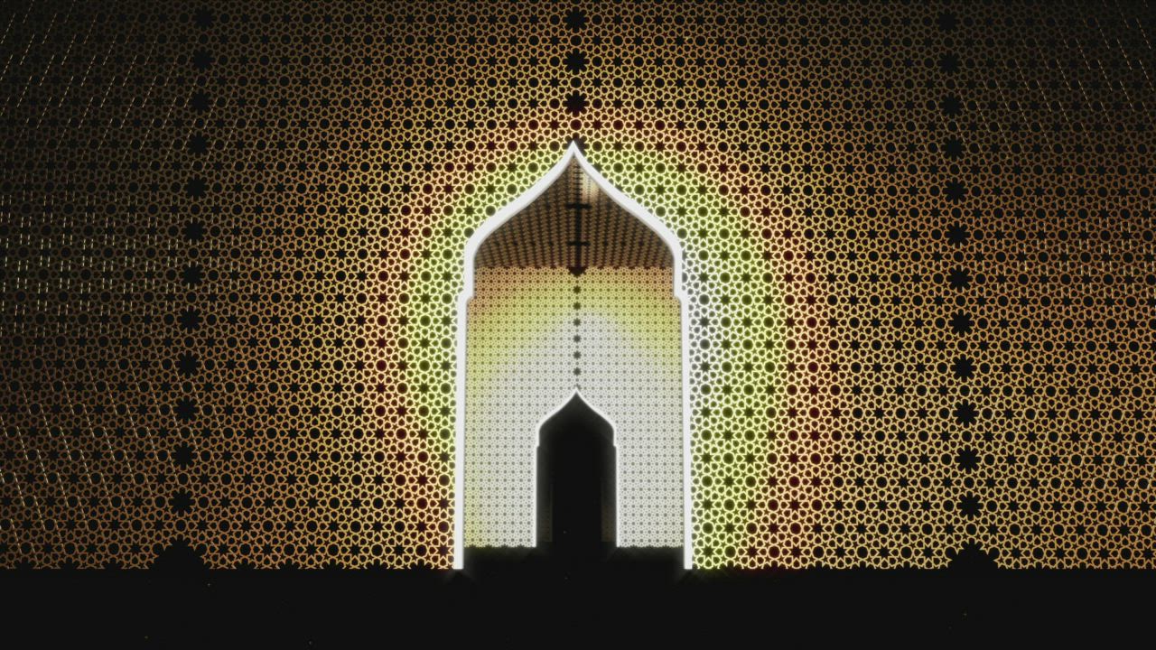 Abstract concept of doors with Islamic design - Free Stock Video