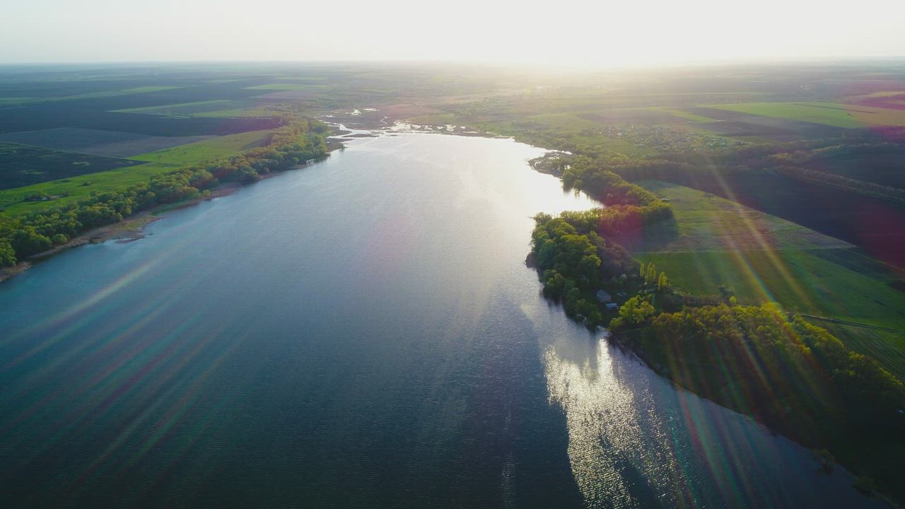 A river and the sunshine in spring - Free Stock Video